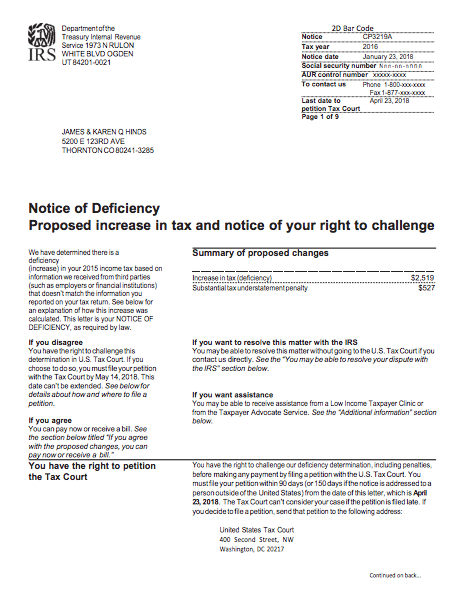 IRS Letter CP3219A: What It Means and How To Respond - SuperMoney
